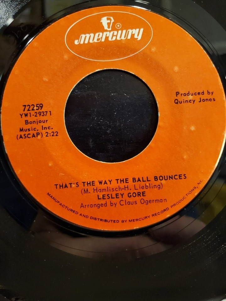 LESLEY GORE 7" 45 RPM "That's the Way Boys Are" "Ball Bounces" VG+ ...