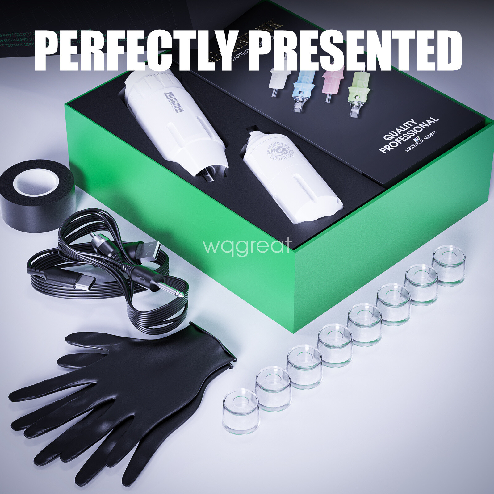 Dragonhawk Wireless Power Supply Battery Tattoo Machine Pen Cartridge ...