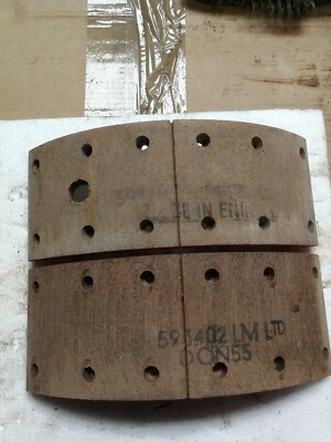 Pair of 4 1/2 inch brake linings for Vintage lorry/truck/bus Leyland ...