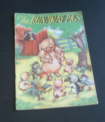 1950s Child's Linen Book The Runaway Pigs Samuel Lowe | eBay
