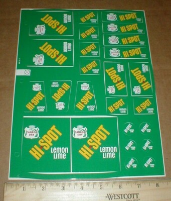 Vtg New 25 Canada Dry Hi Spot Lemon Lime Drink Machine Decal Sticker ...