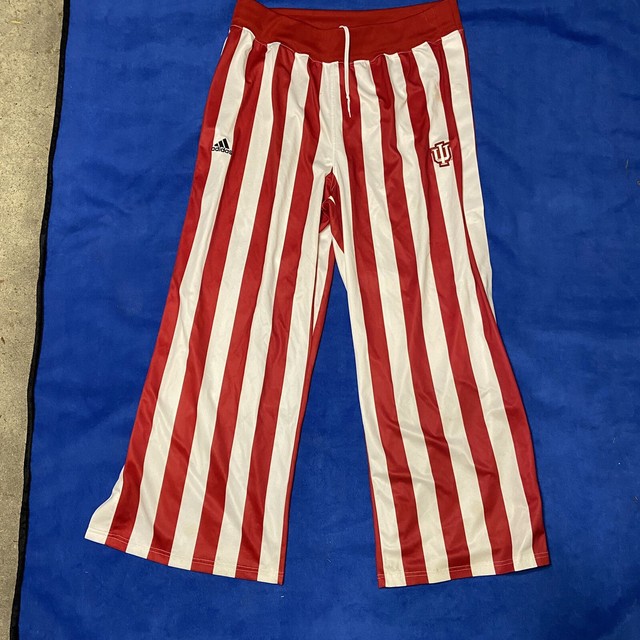 Adidas Indiana University IU Candy Stripe Warm Up Basketball Pants Men ...