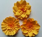 Yellow Paper Flowers Wedding Party DIY Decor Craft Small Backdrop Wall ...