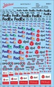 Spedition / Versand Decal DPD + Fed Ex 1 ca. 1,23 - 20 mm (160x100 mm ...