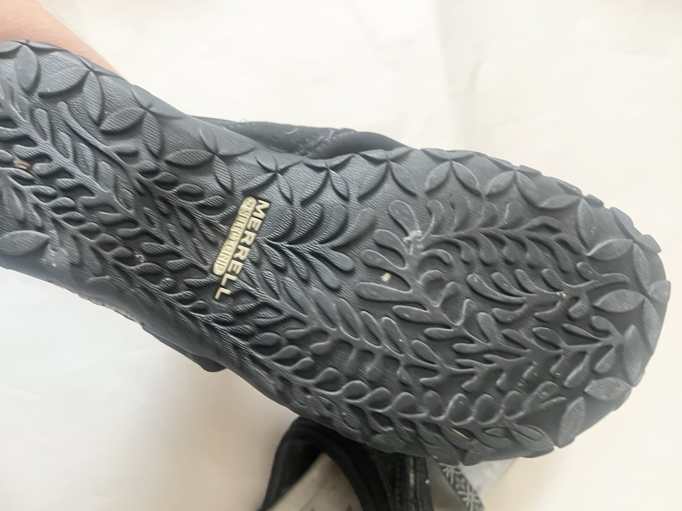 MERRELL Women's Sz 7 Sandals, Terran Post II Slides, Toe Loop, Black ...