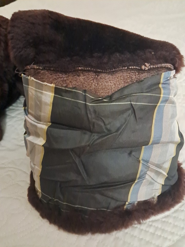 Vintage-Fur Label Authority Brown Mouton Fur Jacket Coat Size S/M | eBay
