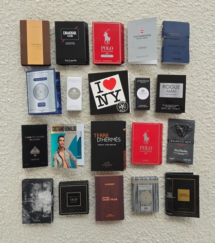 20-Piece Men's Fragrance Sample Pack: Dolce and Gabbana, Polo, Hermes ...