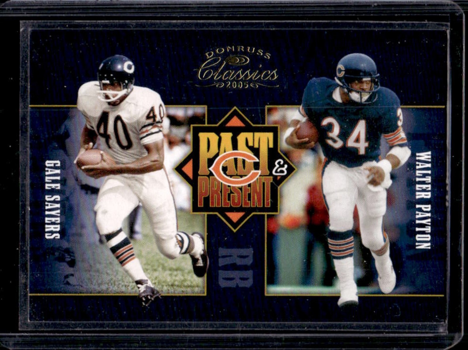 2005 Donruss Classics Gale Sayers Walter Payton Past and Present Gold ...