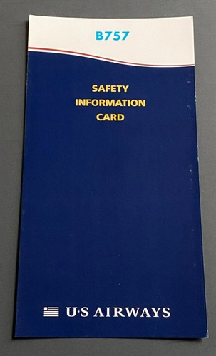 US Airways Boeing 757 Safety Card - 4/07 | eBay
