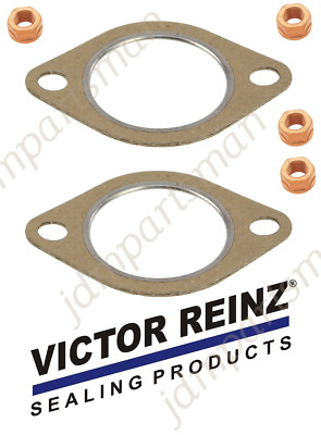 2x Exhaust Manifold Flange Gasket 18107502346 + 4 Nuts fits 1999-2010 ...