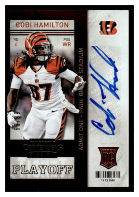 2013 Panini Contenders Football #120 Cobi Hamilton Auto FRA38 | eBay