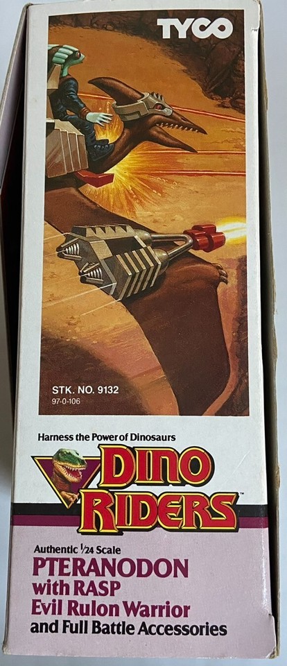1987 TYCO Dino Riders Pteranodon with Rasp Evil Rulon Warrior ...