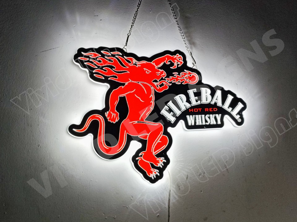 Fireball Whisky Hot Red Beer 2D LED 16"x11" Neon Sign Lamp Light Bar ...
