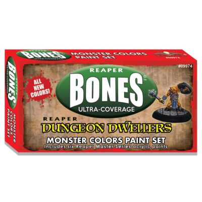Reaper 09974 Monster Colors Paint Set [Dungeon Dwellers] MSP Bones ...