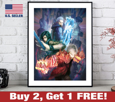 Devil May Cry 5 Poster 18" x 24" Print Game Room Wall Art 2 | eBay
