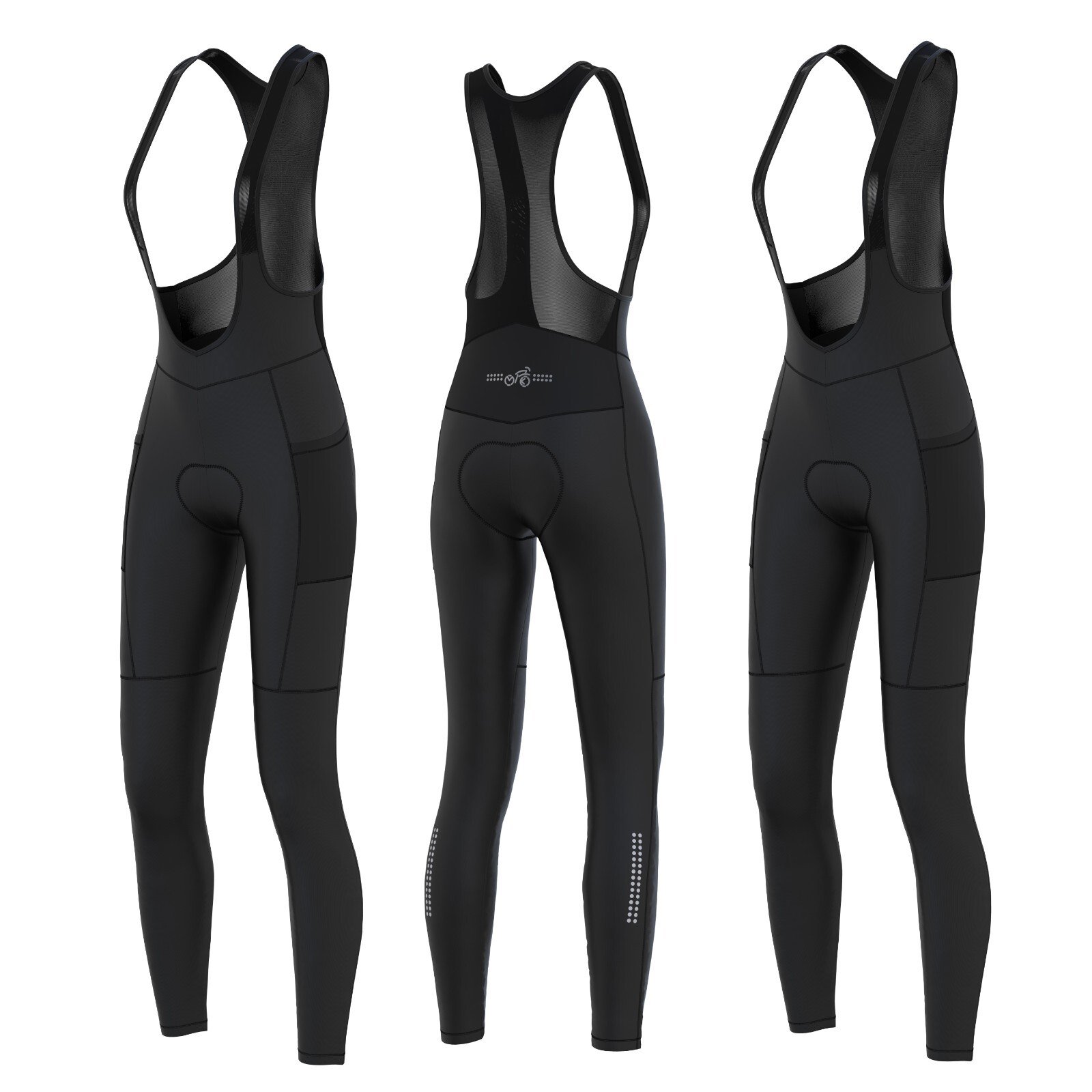 Ladies Women Cycling Winter Bib Tights Gel Padded Italian Roubaix ...