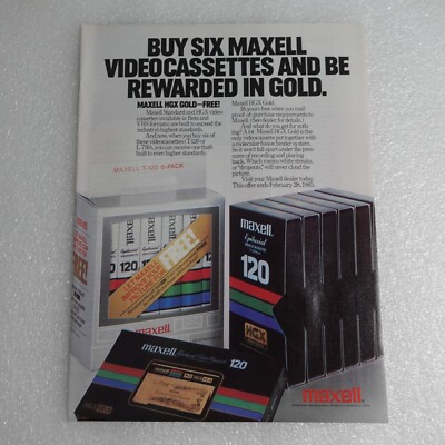 Vintage Print Ad Maxell Videocassettes Sports Illustrated Dec 3, 1984 ...