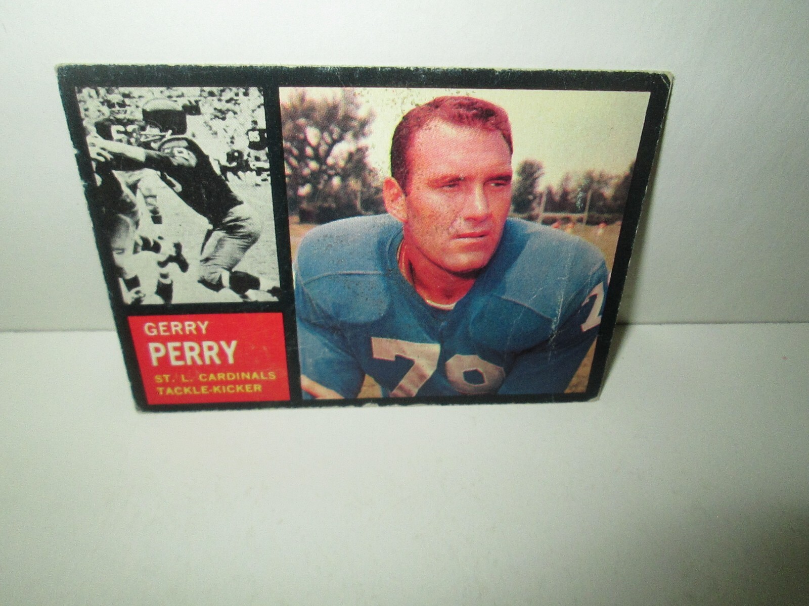 GERRY PERRY 1960 FOOTBALL CARD Topps #145 ST LOUIS CARDINALS Lower ...