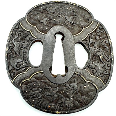Tsuba - Katana Crane