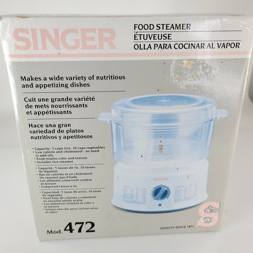 Singer Rice Food Steamer Model 472 In Box | eBay