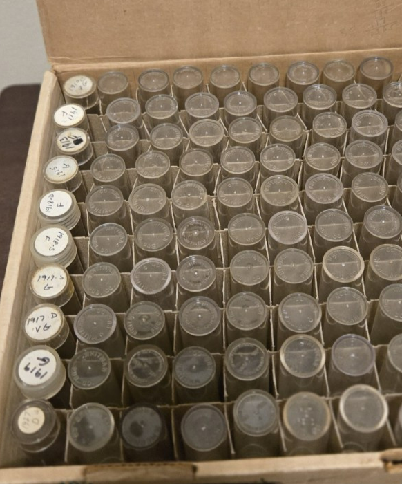 Vtg Whitman 100 Used Plastic Round Empty Coin Tubes - U.S. Cents ...