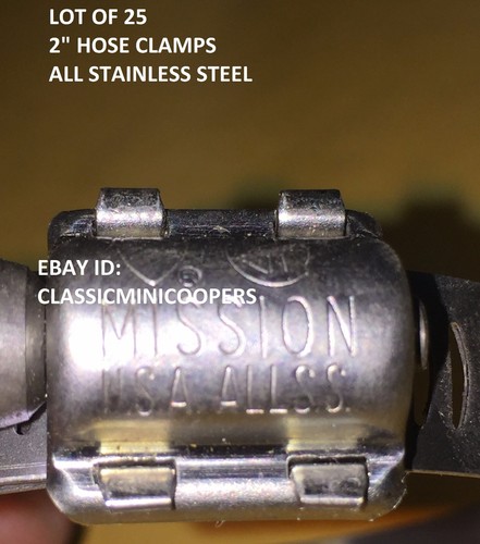 25 pcs 2" CLAMP STAINLESS STEEL HOSE CLAMPS 2" MISSION CLAMPS FREE ...