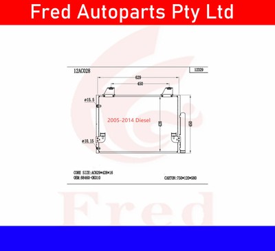 Ac Condensor For TOYOTA Hilux Diesel 2005+.KUN16.KUN26.88460-0K010 ...