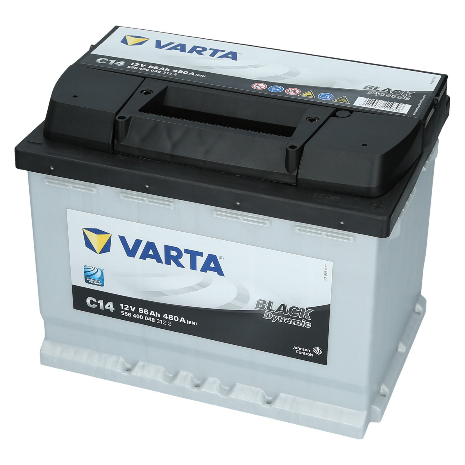 Varta 12V 56 Ah 480A/EN C14 Black Dynamic Autobatterie Starterbatterie ...