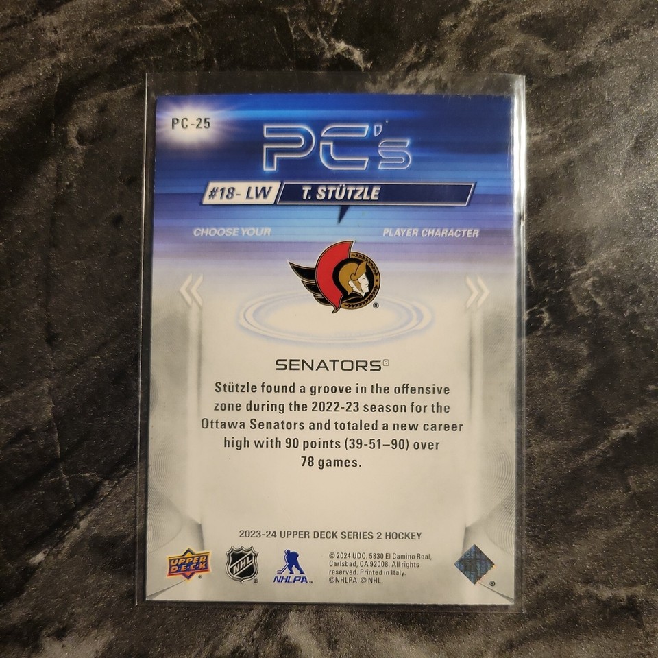 2023-24 UD Upper Deck Series 2 PC's Sparkle PC-25 Tim Stutzle, Ottawa ...
