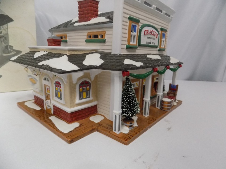 Department 56 Gracie's Dry Goods And General Store Lighted In Box Snow ...