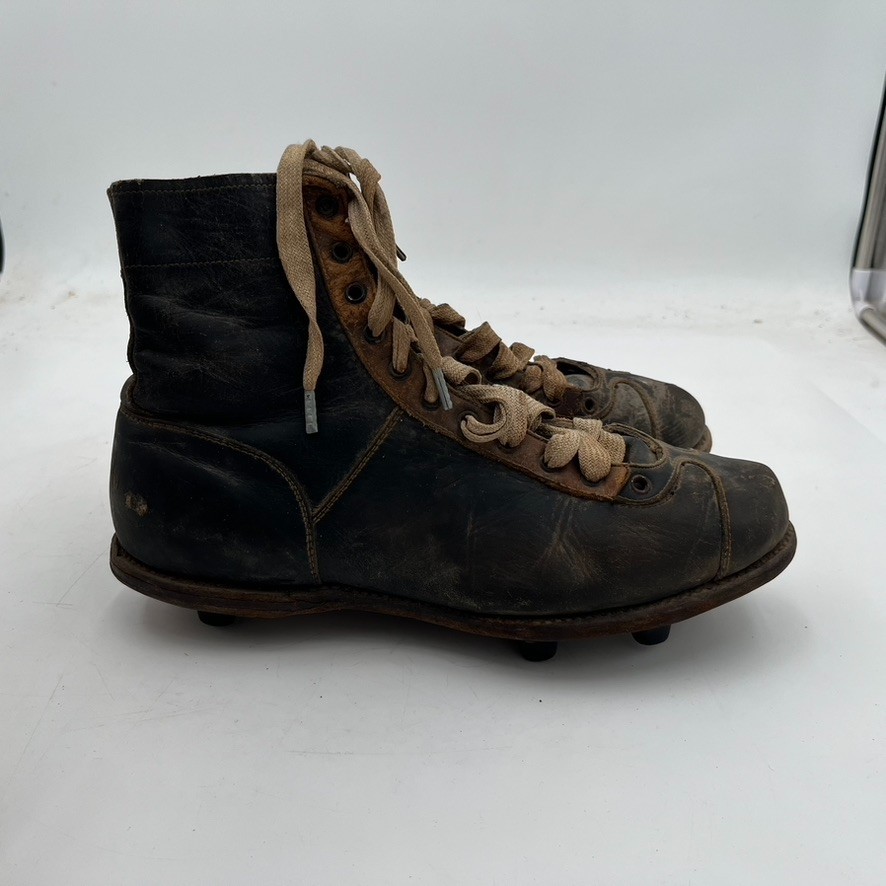 Antique Leather Men’s Football Cleats Boots Vintage For Decoration Two ...