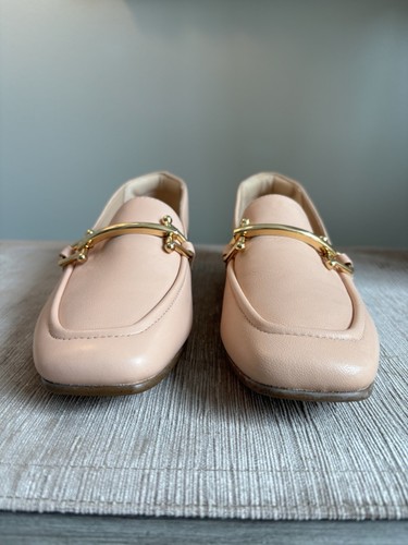 Clarks Womens Pure Block Loafer Size 7 Blush Pink Leather Bit Strap ...