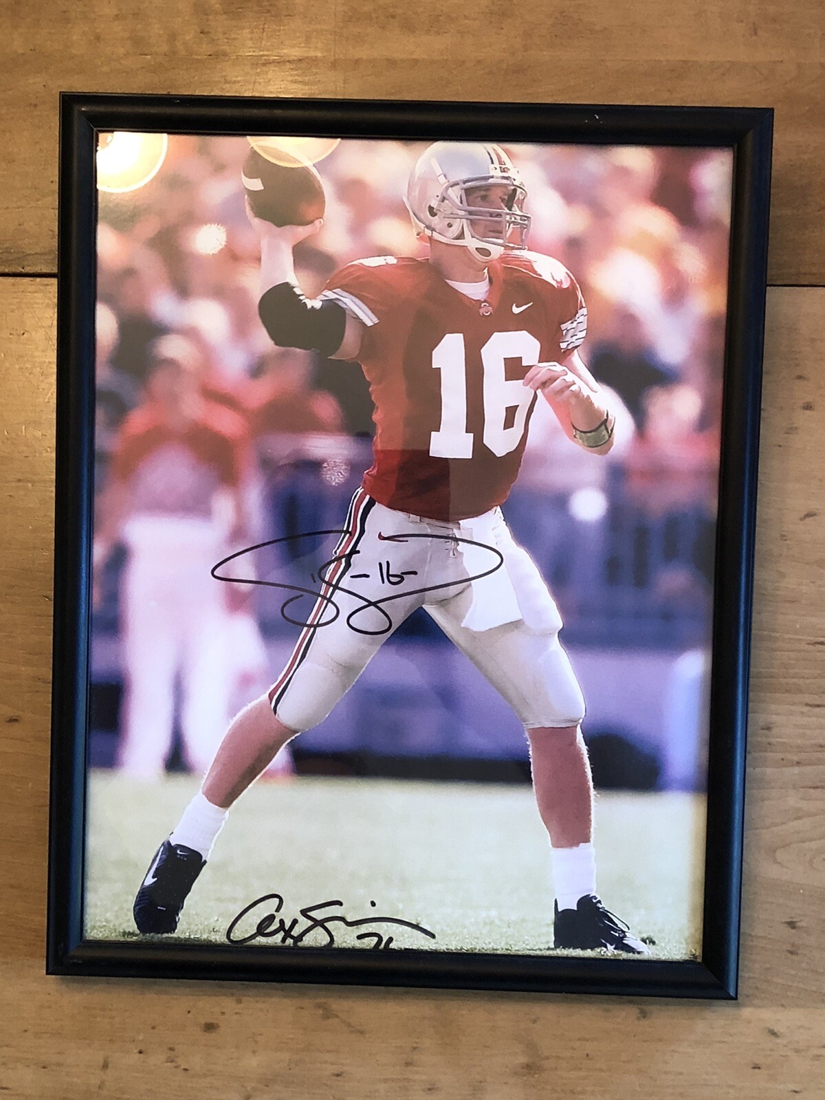 Craig Krenzel #16 signed Ohio State Buckeyes 14x10 photo w/ Alex ...