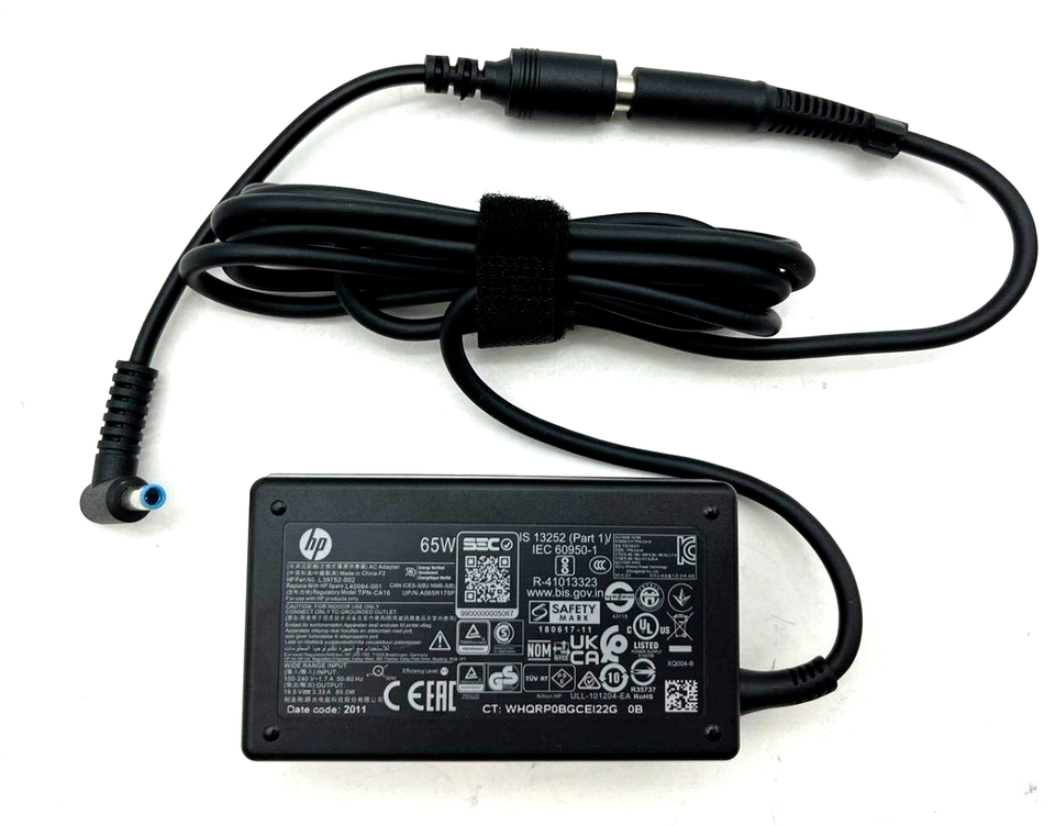 Lot of 10 Genuine HP Laptop Charger 65W AC Power Adapter Blue Tip 19.5V ...