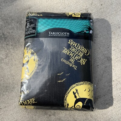 Disney The Nightmare Before Christmas Vinyl Tablecloth Halloween Jack ...