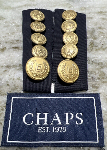Chaps Ralph Lauren C Replacement Buttons Gold Tone Metal Lot of 10 | eBay