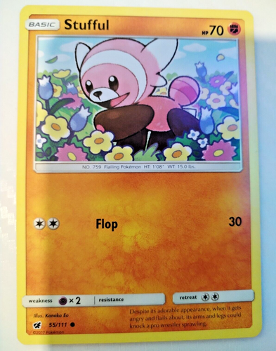 55/111 Stufful Common: Pokemon Trading Card Game SM-04 Crimson Invasion ...