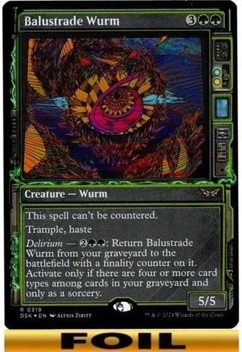 Balustrade Wurm - FOIL SHOWCASE - Duskmourn: House of Horror - NM MTG ...