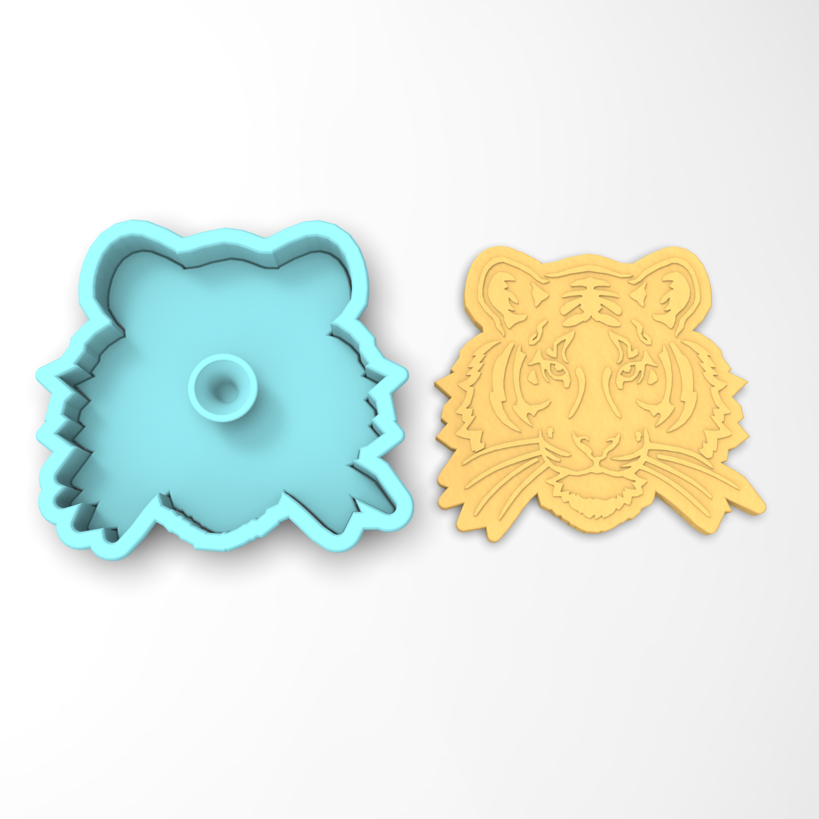 Tiger Face Cookie Cutter & Stamp | Zoo Big Cat Animal Jungle Safari ...