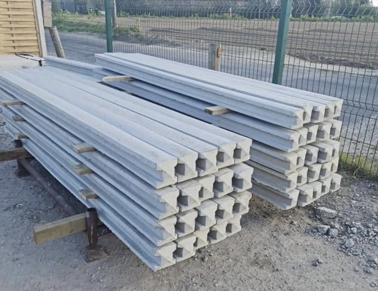 Reinforced Concrete Intermediate Fence Post 6ft, 7ft, 8ft, 9ft, | eBay UK