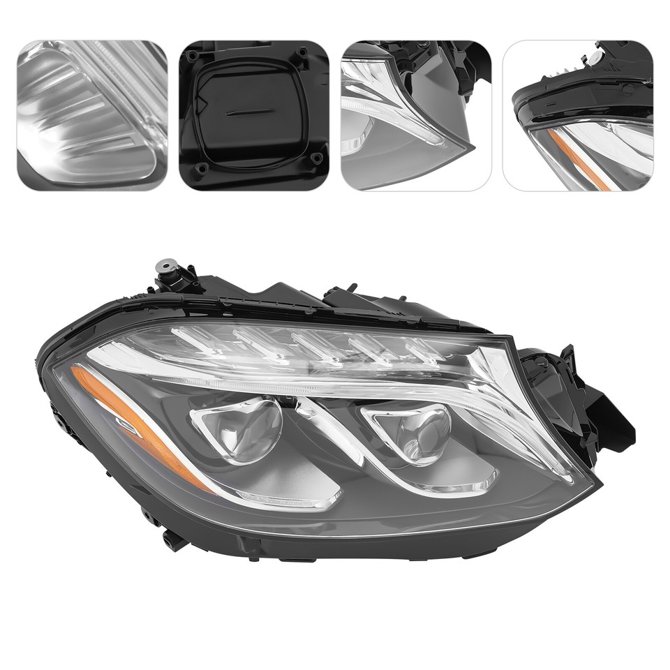 Right Side LED Headlight Front Headlamp Fits for 2017-2019 Mercedes ...