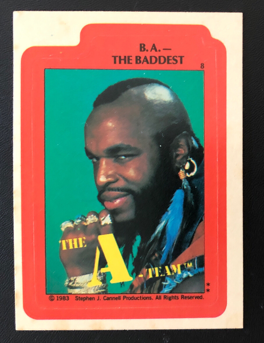 1983 The A-Team B.A. The Baddest Sticker Card | eBay
