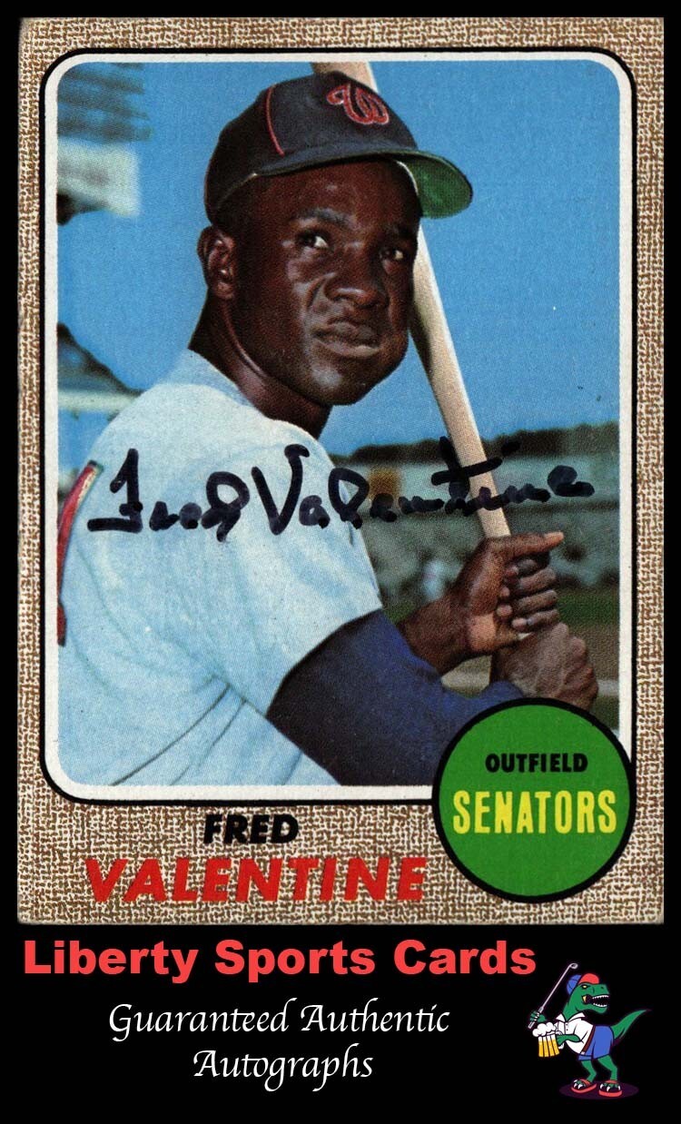 Fred Valentine 1968 Topps authentic autographed card Senators | eBay