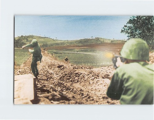 Postcard Okinawa Marine Hand Grenade At Japanese Positions World War II Japan | eBay