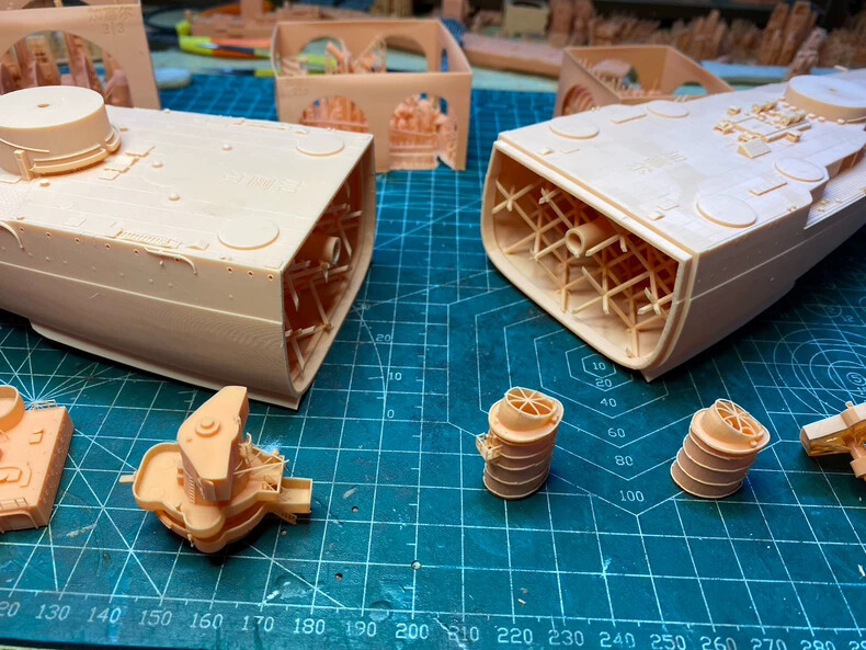 3D Printed 1/350 Italian Navy Conte Di Cavour Class Battleship Model ...