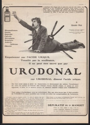 1922 URODONAL CURE QUACK MEDICINE MEDICAL BOTTLE REMEDY DISEASE HEALTH ...
