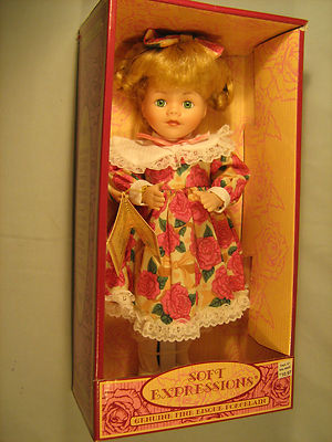 12" Tall SOFT EXPRESSIONS Bisque Porcelain Doll w/stand FLOWERS [Y20 ...