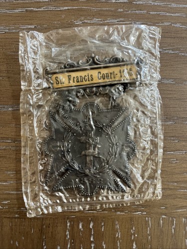 Antique 1883 Catholic Order Of Foresters St. Francis Court 1105 Badge ...