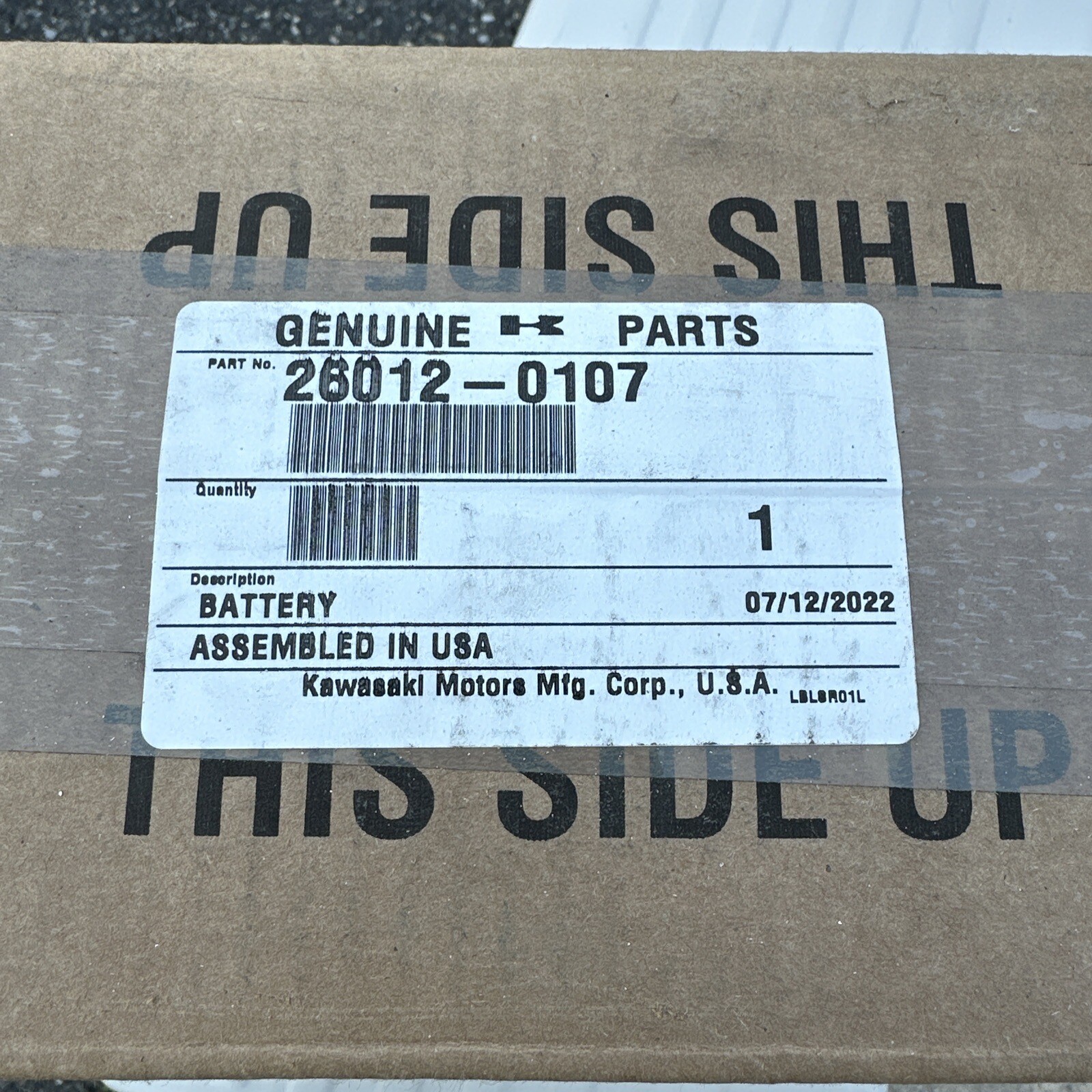 Kawasaki OEM Part 26012-0107 Battery 12v 14ah for sale online | eBay