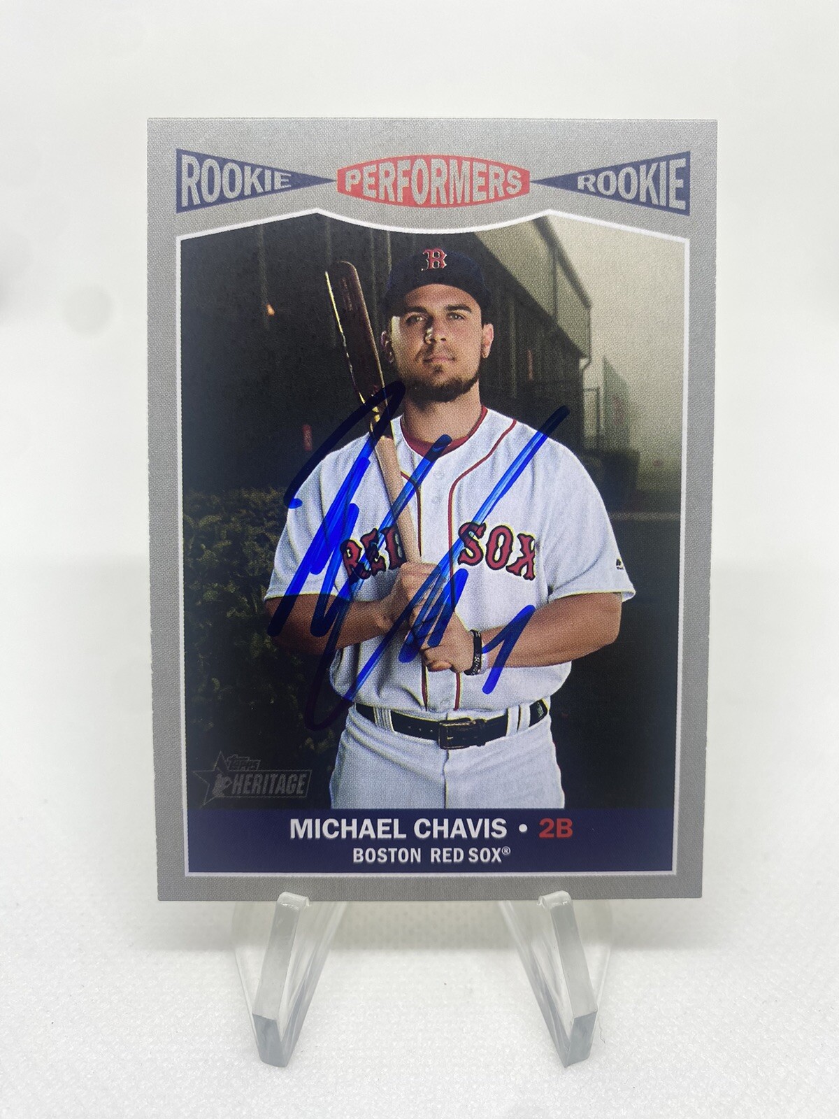 Michael Chavis Signed Autograph 2019 Topps Heritage Rookie Performer ...